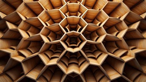 Premium Ai Image Symmetrical Pattern Of Concentric Hexagons