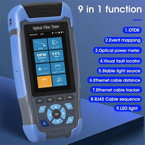 Aua900da Mini Pro Otdr Reflectometer 9 Functions In 1 Device Opm Ols