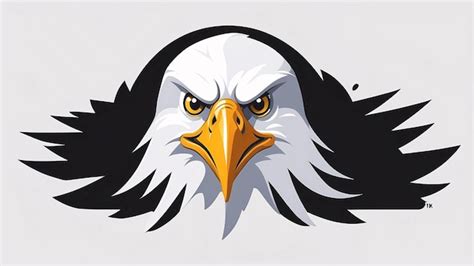 Premium Photo Minimalist Sleek And Simple Eagle Head Illustration