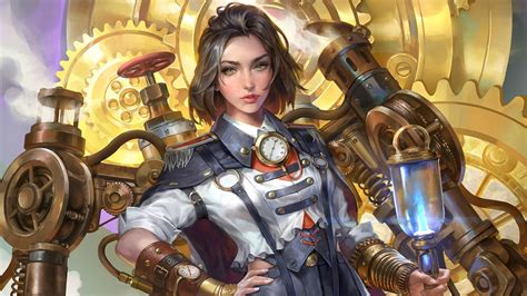 Steampunk Girl Wallpaper 1920x1080