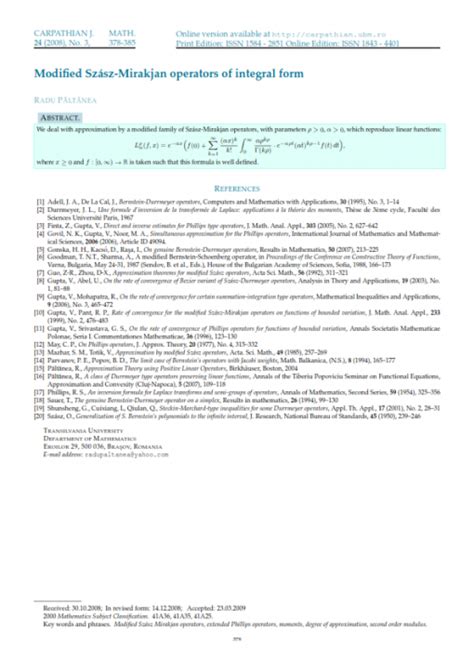Modified Sz´asz Mirakjan Operators Of Integral Form