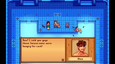 Rule 34 Alex Stardew Valley Animated Bathhouse Blargsnarf Blowjob