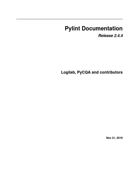 Pylint Docs Pdf Class Computer Programming Command Line Interface Pylint Docs Pdf Class Computer Programming Command Line Interface