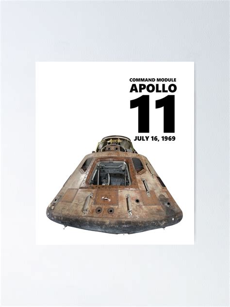 Apollo 11 Command Module Poster By Therealtigerpop Redbubble