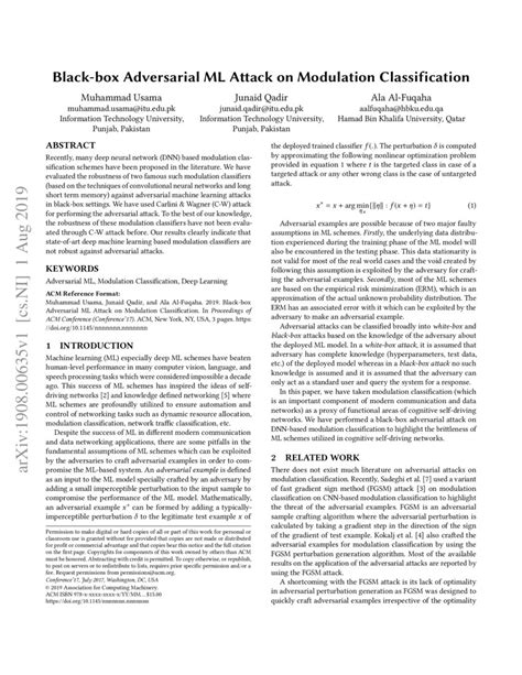 Black Box Adversarial Ml Attack On Modulation Classification Deepai