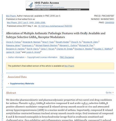 Alleviation Of Multiple Asthmatic Pathologic Features With Orally
