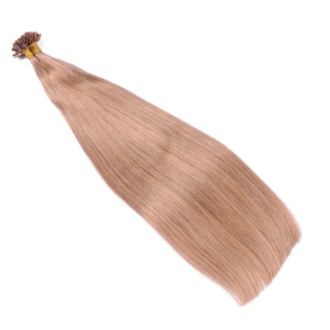 25 X Keratin Bonding Hair Extensions 12 Hellbraun 100 Echthaar