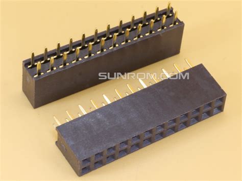 2x12 24p 2 54mm Female Straight Double Row Header Strip [7876] Sunrom Electronics