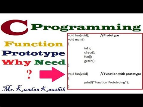 Function Prototyping in C Programming Language हद म YouTube