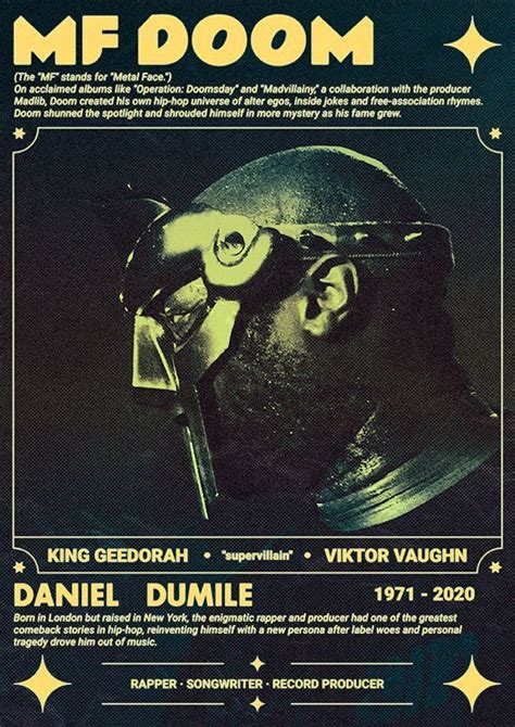 Mf Doom Poster Artofit