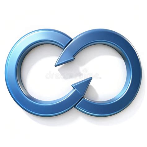 Circular Infinity Loop With Arrows Stock Illustration Illustration Of