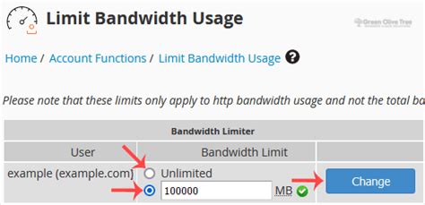 How To Limit Bandwidth Usage Of CPanel User From WHM Knowledgebase