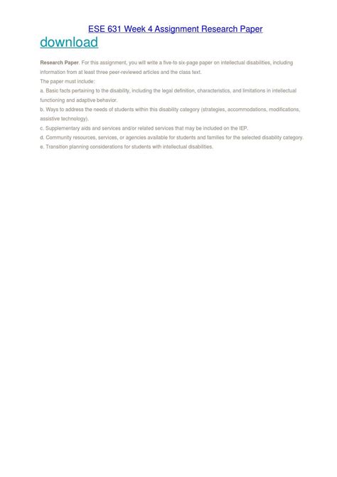 Ese 631 Week 4 Assignment Research Paper By Ahphiepoh2 Issuu