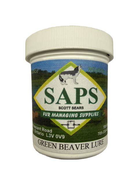 Saps Green Beaver Lure The Canadian Coyote Company Ltd