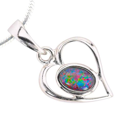 Dua Sterling Silver Australian Opal Necklace