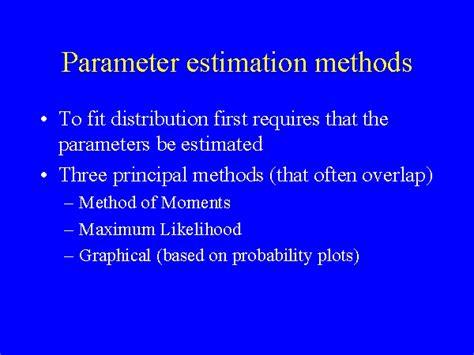 Parameter Estimation Methods