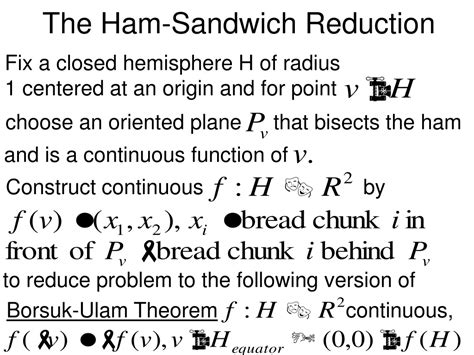 PPT Mathematics Seminar Ham Sandwich Brouwer Fixed Point Theorems