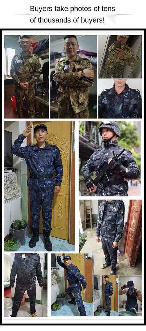 Python Pattern Army Men Uniform Camouflage Tracksuit Men Labor Protection Suit Welder Wear Re