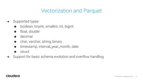 Parquet Vectorization In Hive PPT