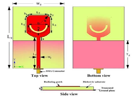Geometry Of Proposed Uwb Band Notched Antenna Download Scientific Diagram