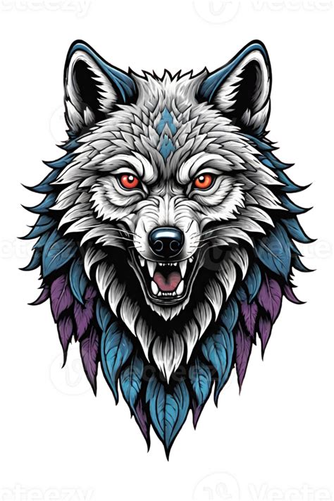 Ai Generated Illustration Of A Wolf Head On A Checkered Background