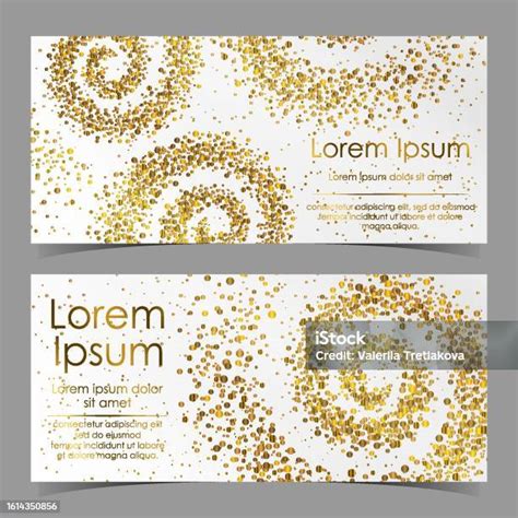 금색 색종이 반짝임 반짝이 흰색 배경에 텍스트를 위한 공간으로 만든 나선형의 전단지 벡터 그림입니다 배너 디자인 로고 카드 웹 초대장 비즈니스 파티 요소 색종이 조각에 대한