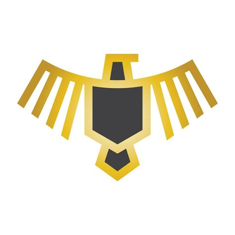 Winged Frames Flying Bird Shield Emblem Eagle Wings Badge Frame And