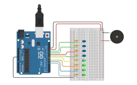 Circuit Design Dancing Leds Tinkercad