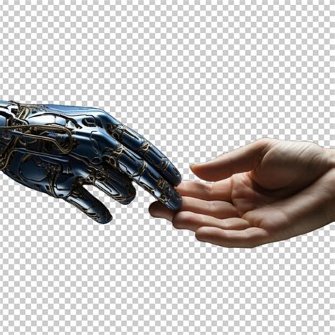Interacción Entre El Hombre Y La Máquina Con Ai Png Psd Archivo Psd