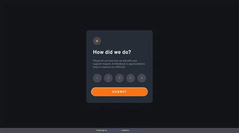 Frontend Mentor Interactive Rating Component With Html Css And Javascript Coding Challenge