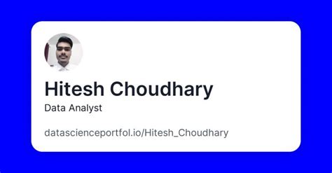 Hitesh Choudhary Data Analyst Data Portfolio Hitesh Choudhary