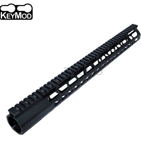 308 Anodized 17 Ultra Light Super Slim Keymod Handguard With Steel Barrel Nut Wish