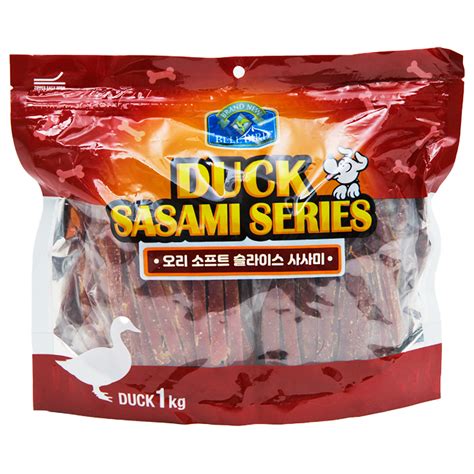 벨버드 사사미 1kg 오리소프트슬라이스 강아지 간식 비마이펫 스토어