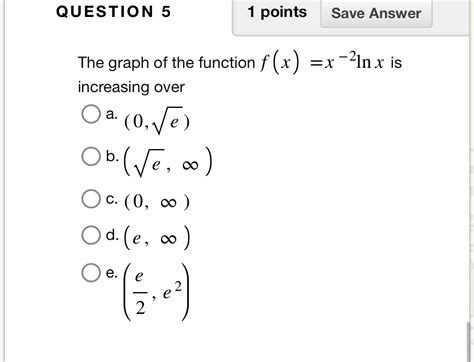 solved question 51 ﻿pointsthe graph of the function