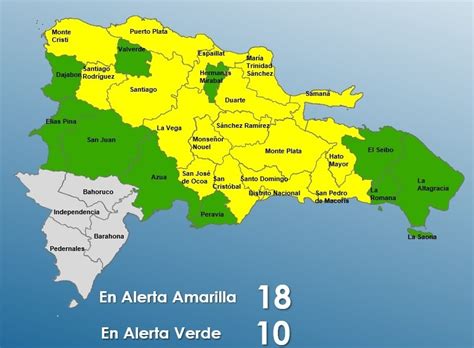 Coe Aumenta A 18 Las Provincias En Alerta Amarilla Por Vaguada 10 En