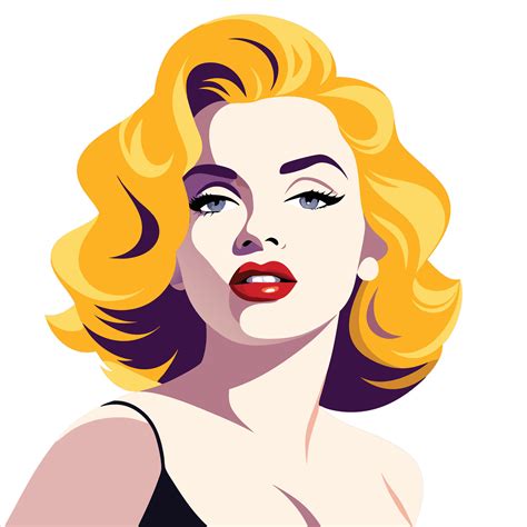 Portrait Of A Confident Marilyn Monroe Woman 47815135 Vector Art At