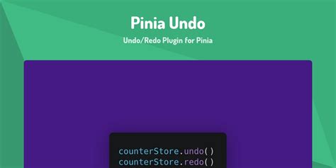 Pinia Undo Undoredo Plugin For Pinia Made With Vuejs