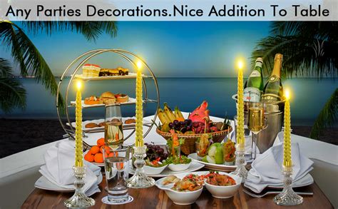 Amazon Clear Glass Candlestick Holders 8 Pcs Set Include Taper