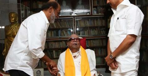Rajinikanth Meets Dmk Patriarch Karunanidhi Days After Turning Neta