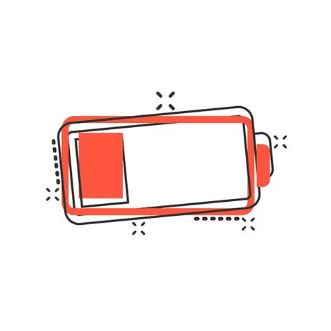 Icône De Charge De Batterie Dans Le Style Comique Illustration