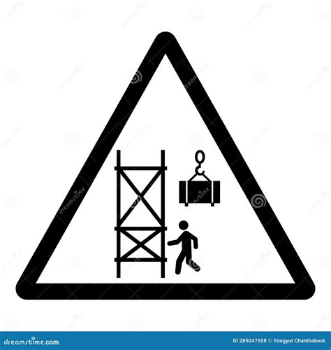 Warning Crane Overhead Symbol Sign Vector Illustration Isolate On