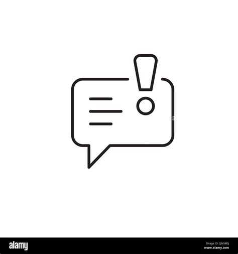 Alert Message Sign Line Icon Caution Chat Warning Message