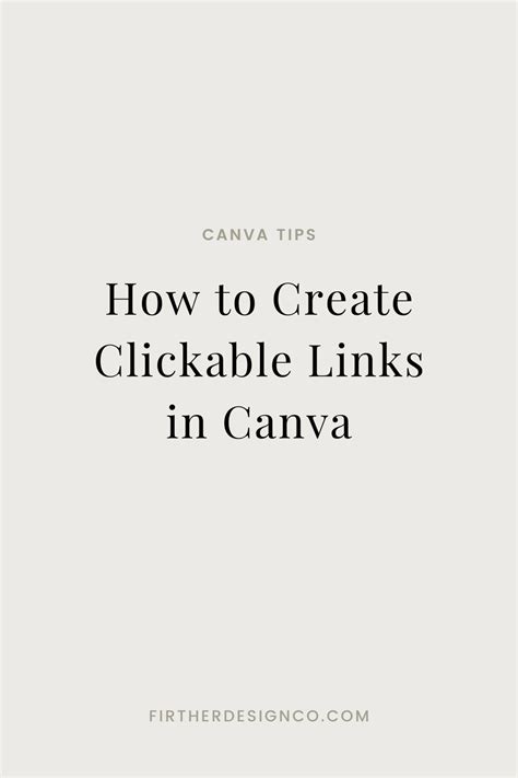 how to create clickable links in canva template design business