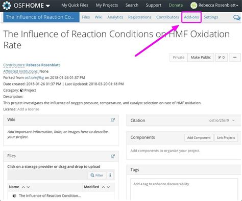 Connect GitHub To A Project OSF Support