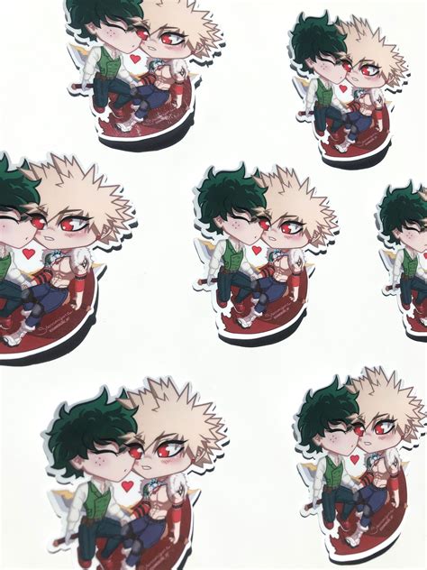 Waterproof Chibi Fantasy Bakudeku Sticker Etsy