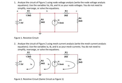 solved 1 analyze the circuit of figure 1 using node voltage
