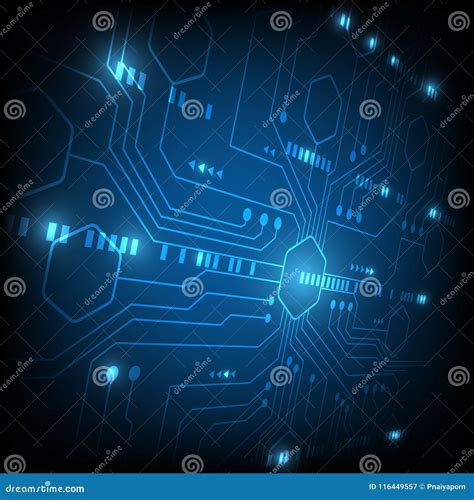 Neon Geometric Technology Perspective Background Stock Illustration