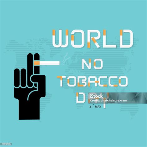 人類的手和香煙退出煙草向量標誌設計範本5月31日世界無煙日概念戒煙 禁煙日沒有煙草日意識運動 向量插圖向量圖形及更多三十一圖片 Istock