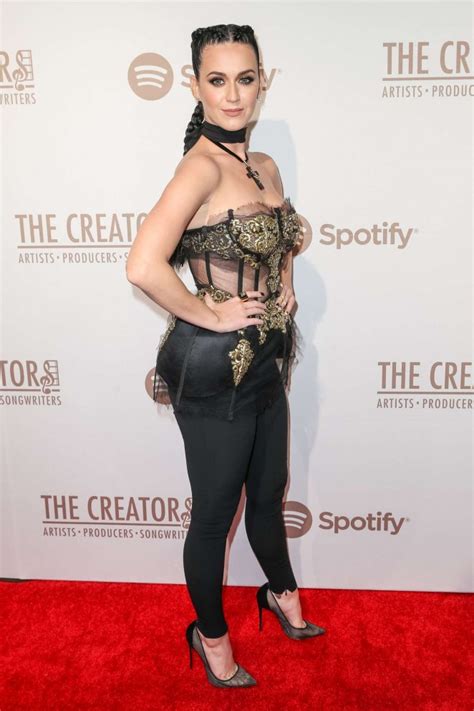 Katy Perry Wears Sheer Corset To Pre Grammy Bash In La