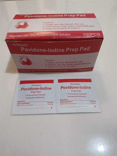 Povidone Iodine Prep Pad 100Pcs On Carousell